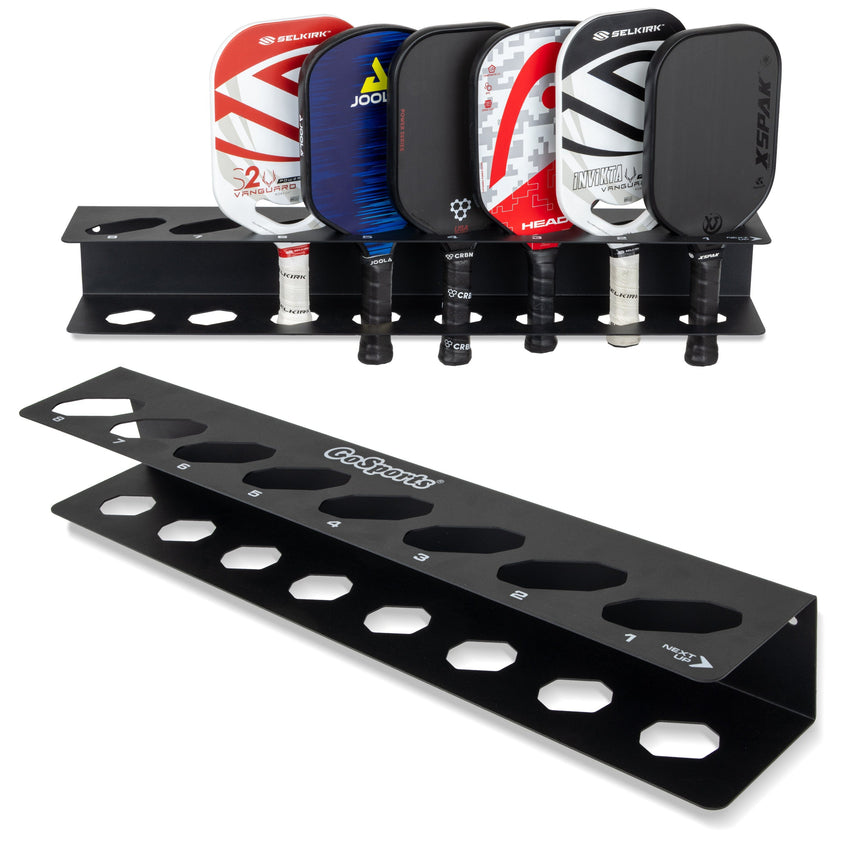 GoSports Pickleball Paddle Holder Rack - Fits 8 Pickleball Paddles - F ...