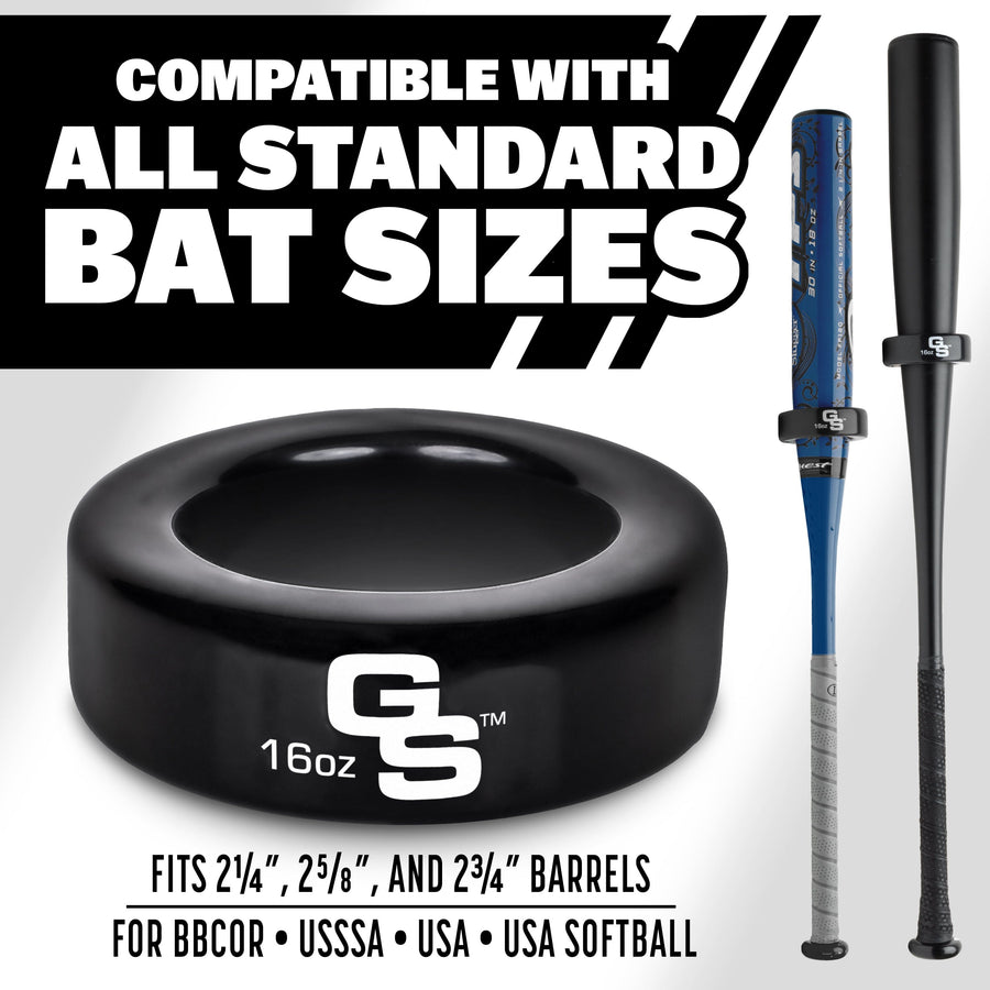 GoSports Baseball and Softball Bat Weight – 16 oz Bat Donut for Youth ...