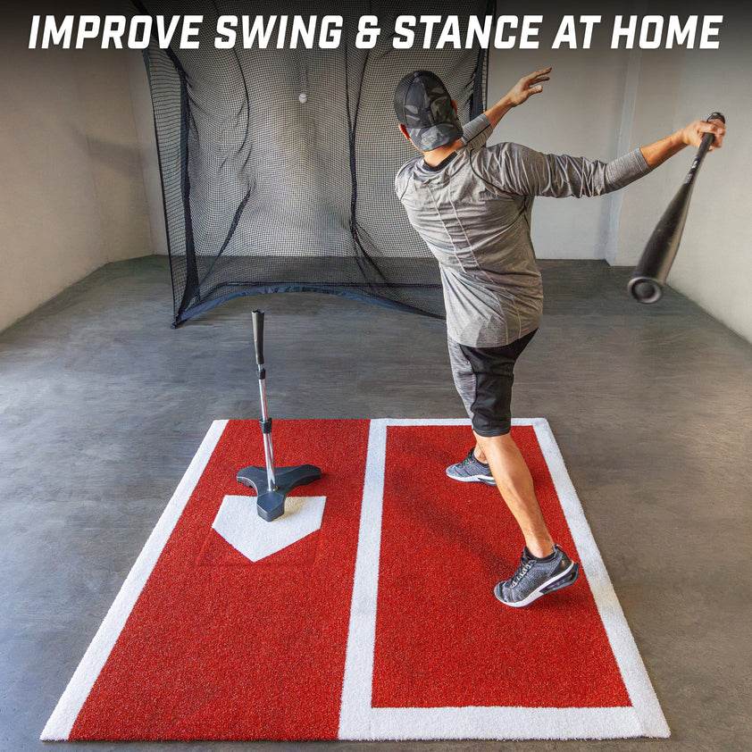 GoSports Baseball / Softball Turf Batting Mat - 6 ft x 5.5 ft Switch H ...