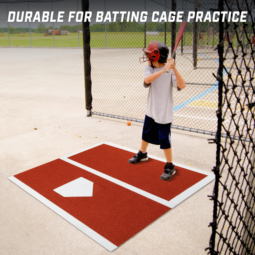 GoSports Baseball / Softball Turf Batting Mat - 6 ft x 5.5 ft Switch H ...