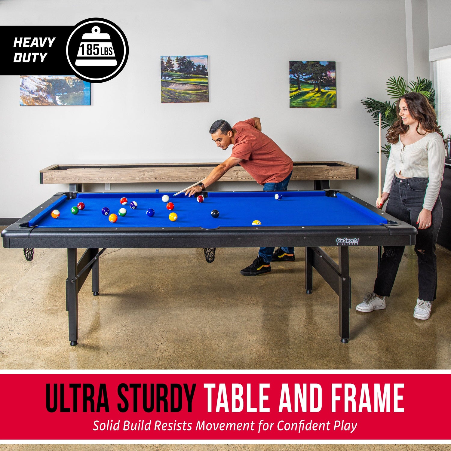 GoSports 8 ft Billiards Tables - No Assembly, Choose Your Color - Port ...
