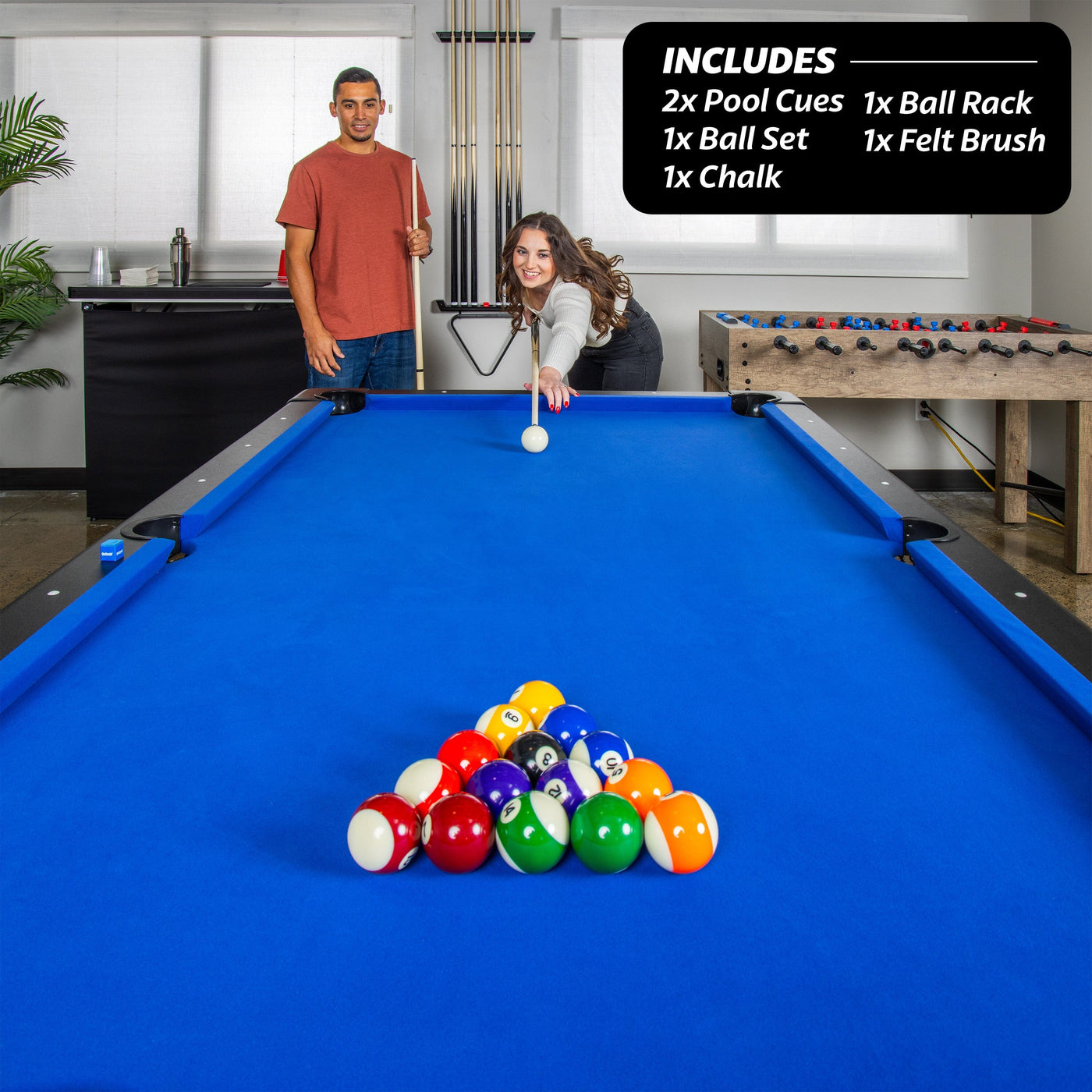 GoSports 8 ft Billiards Tables - No Assembly, Choose Your Color - Port ...