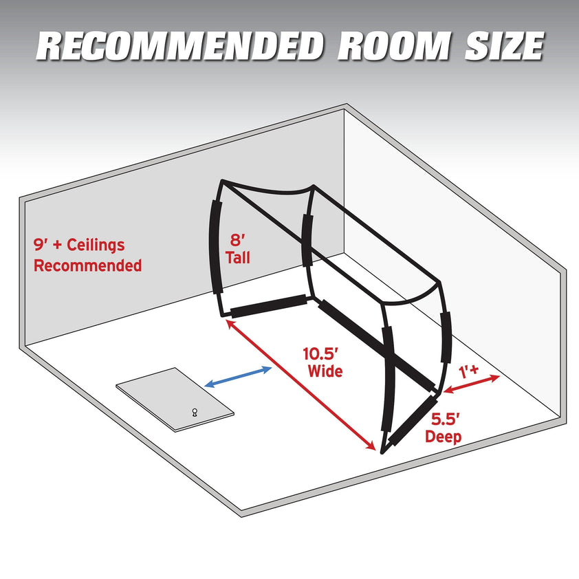 GoSports Range Cage 10 ft x 8 ft Golf Practice Hitting Net with Impact ...