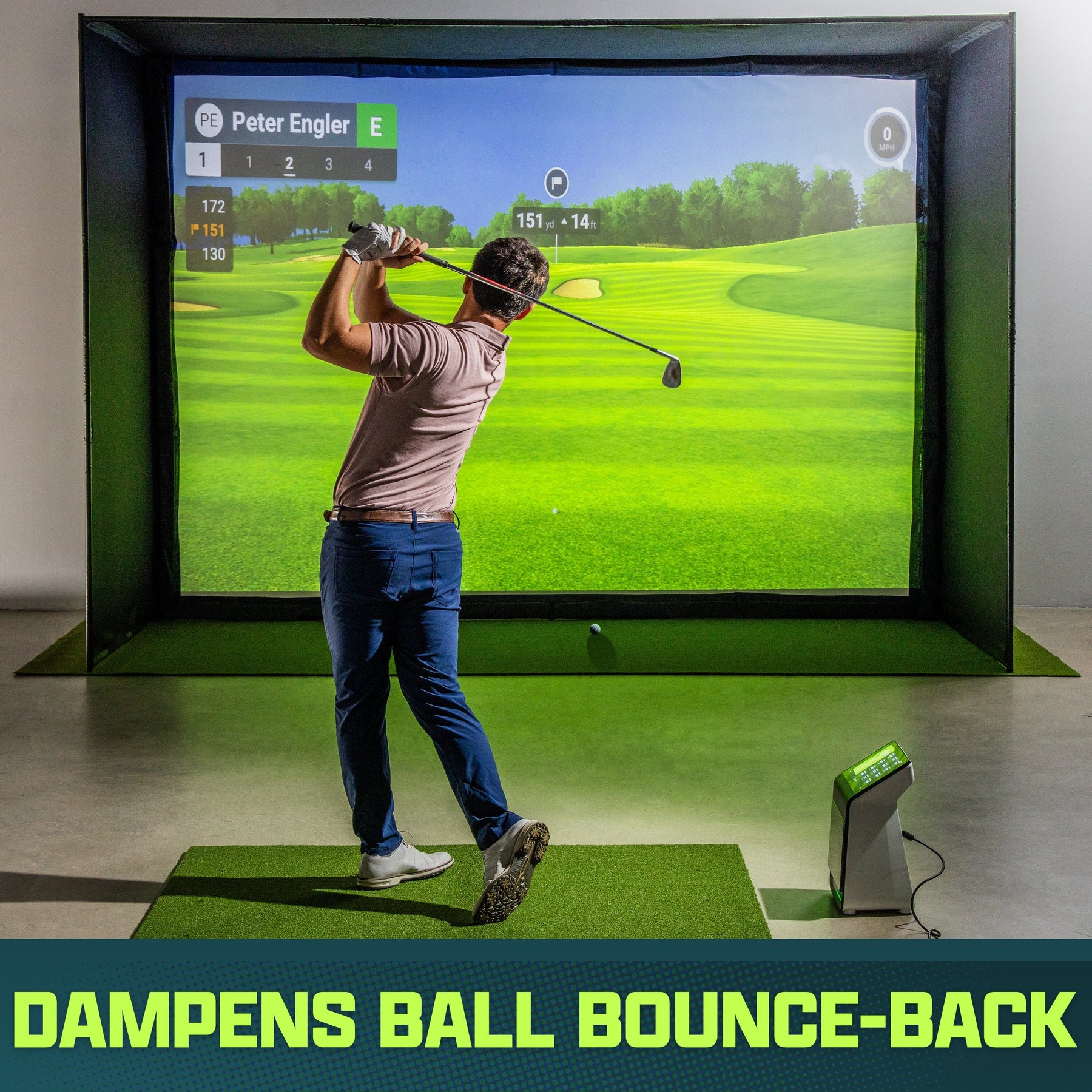 GoSports Golf Simulator Turf - 15 mm ELITE Golf Mat for Indoor Home Se ...