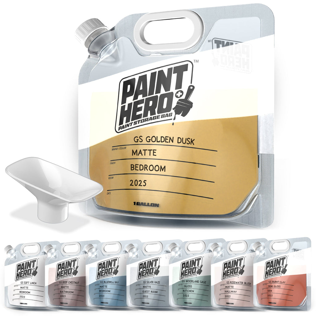 Paint Hero 8 Pack Paint Storage Bags - Airtight Refillable 1 Gallon ...
