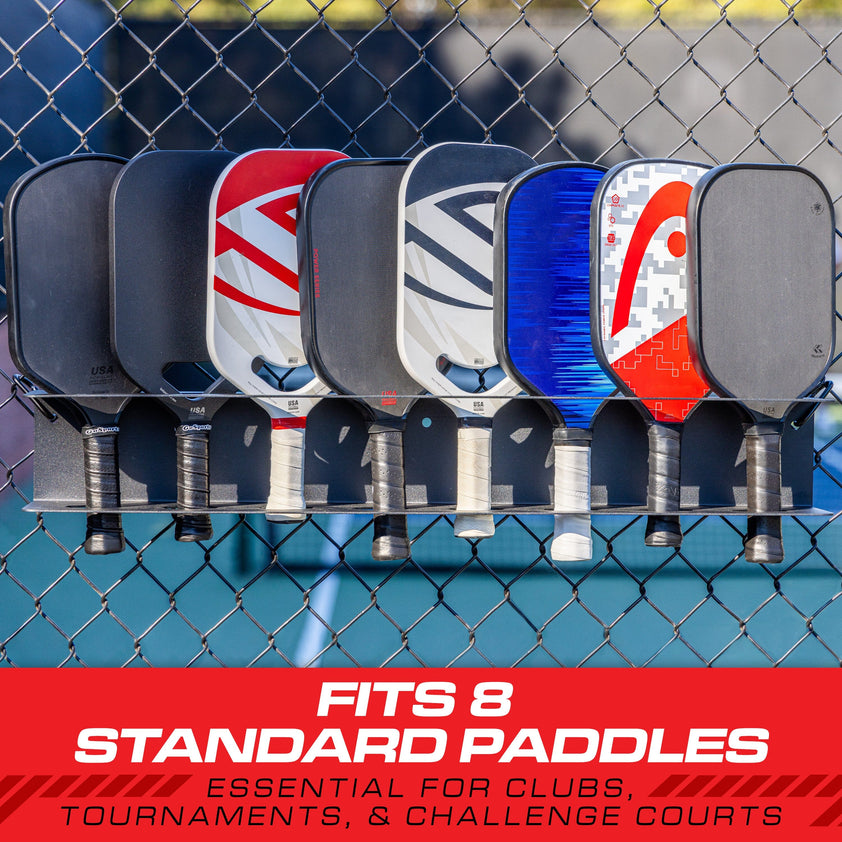 GoSports Pickleball Paddle Holder Rack - Fits 8 Pickleball Paddles - F ...