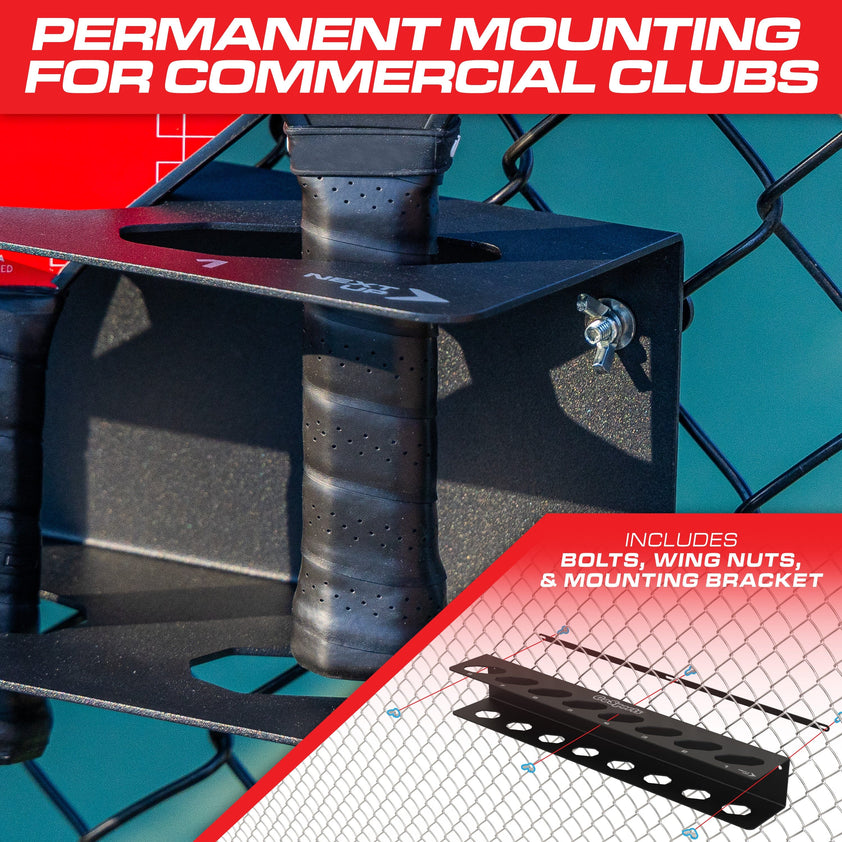 GoSports Pickleball Paddle Holder Rack - Fits 8 Pickleball Paddles - F ...