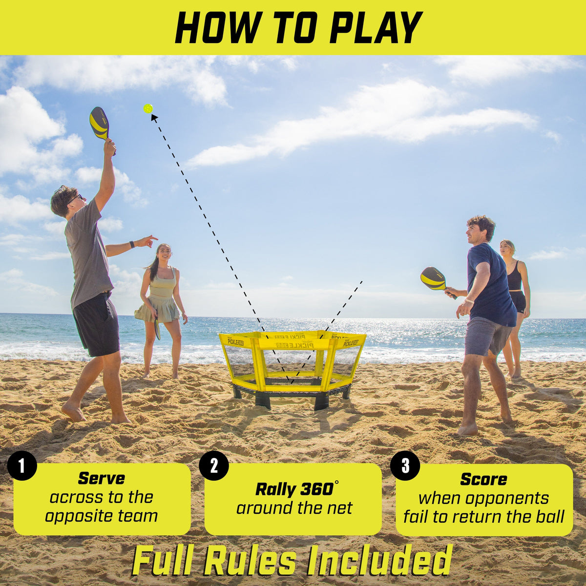 GoSports Pickle 360 Game Set for Kids and Adults - Pickleball Meets Ro ...