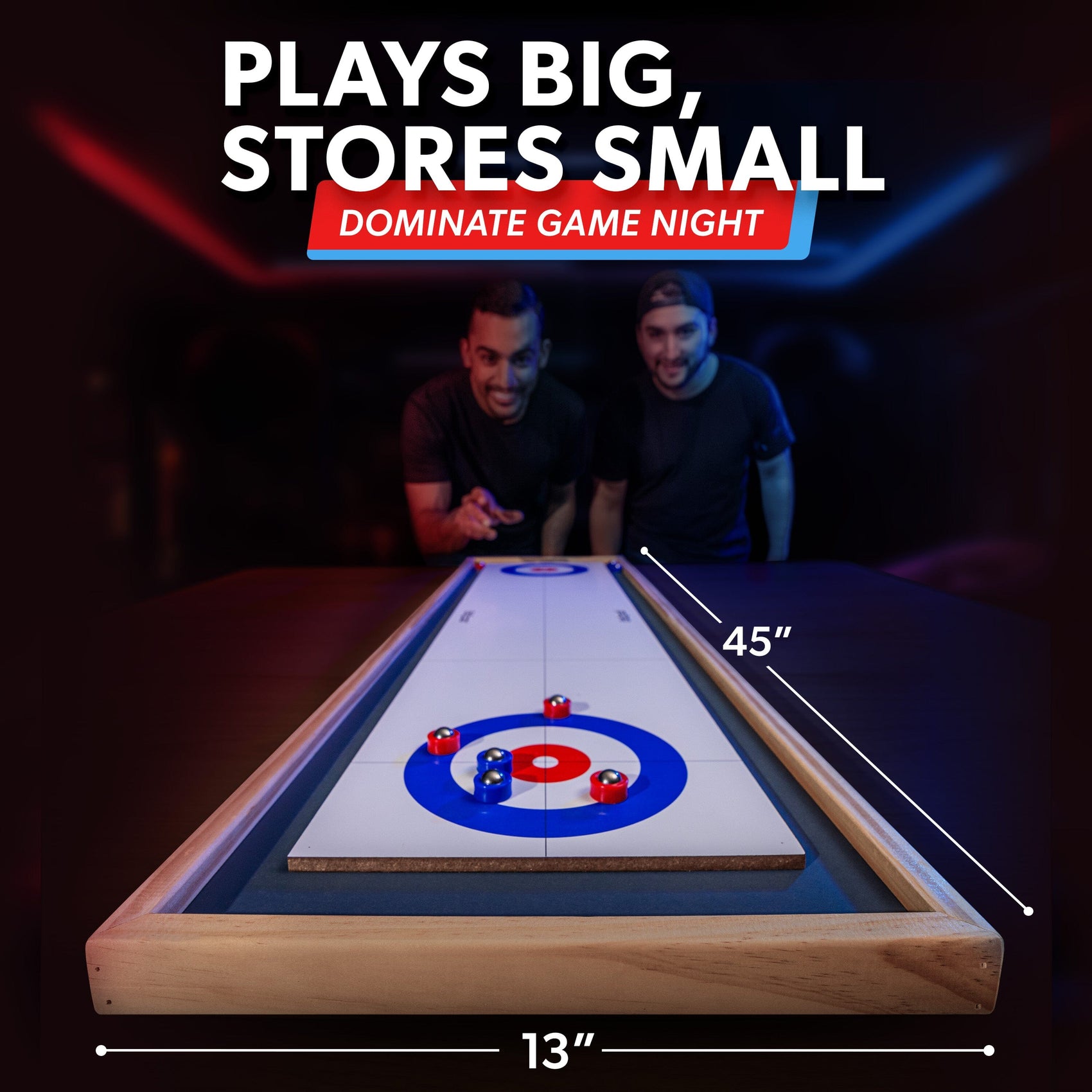 GoSports Shuffleboard & Curling 2-in-1 Board Game – PlayGoSports.com