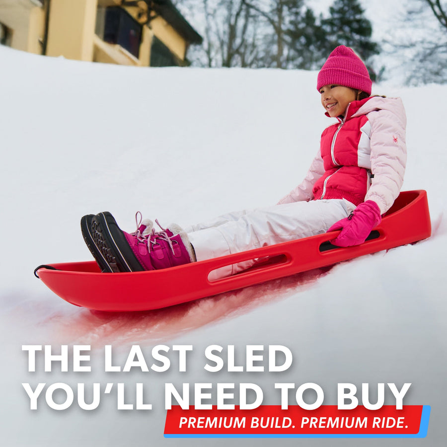 GoSports 2 Person Premium Snow Sled - Choose Red or Blue - Double Wall ...