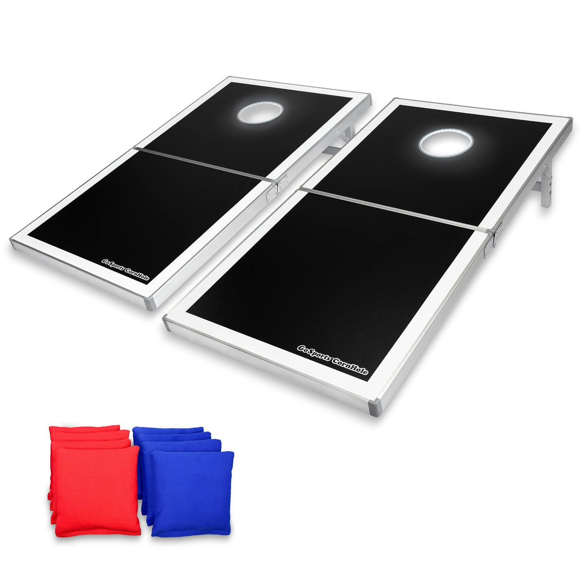 GoSports 4 ft x 2 ft LED Light-Up Cornhole Set – PlayGoSports.com