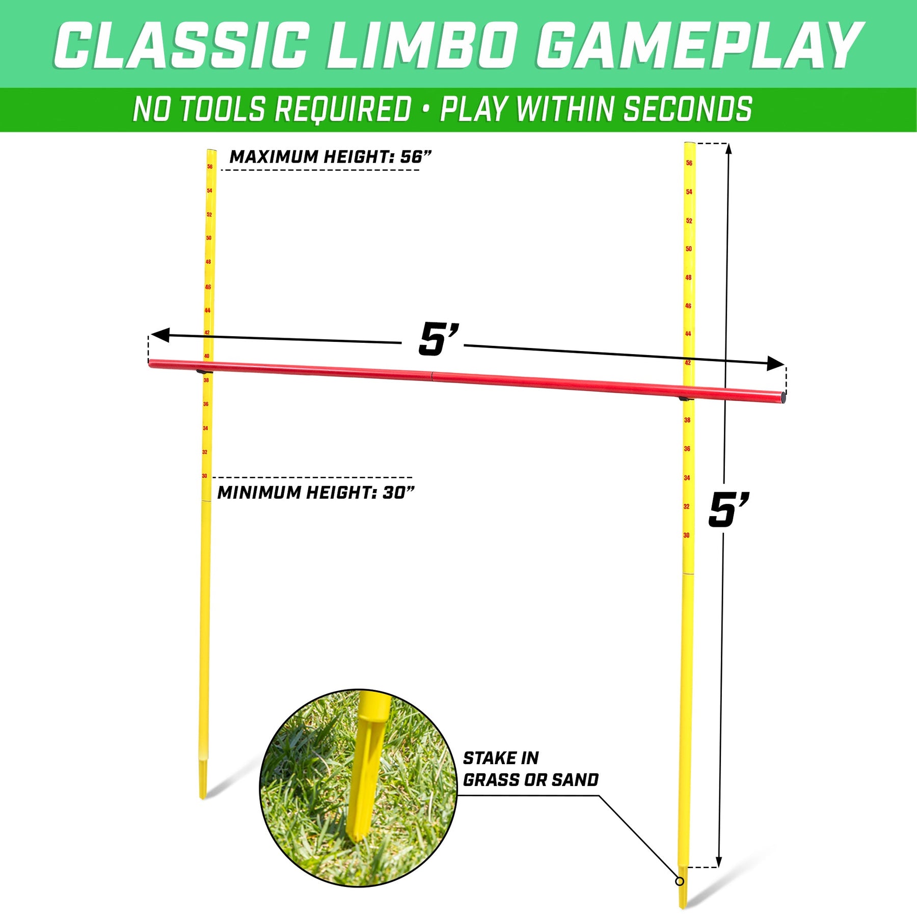 GoSports Lawn Limbo Game for Kids and Adults – PlayGoSports.com